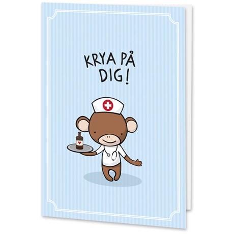 Hälsningskort - Krya på dig Apa | Bluebox.se